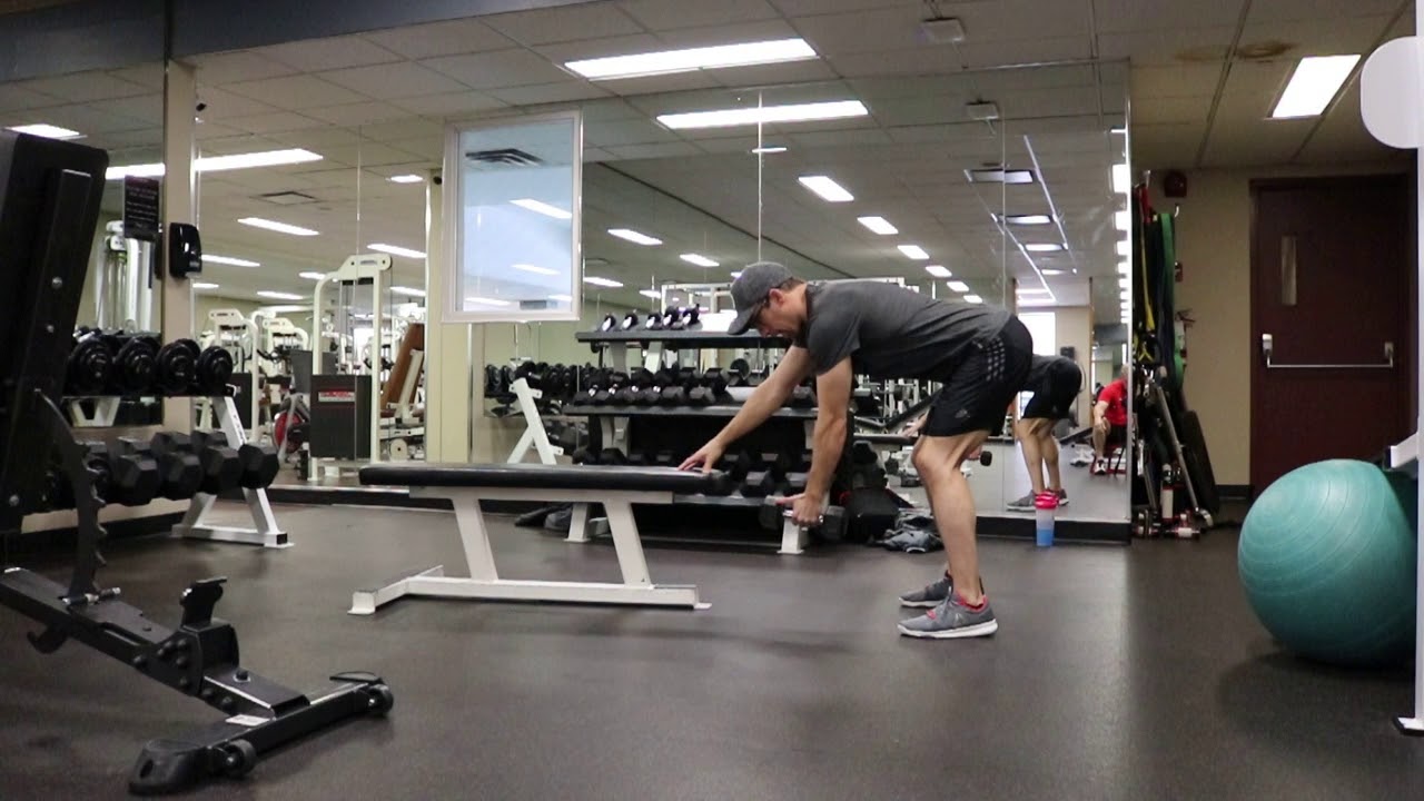 Bent Over One Arm Rear Delt Fly - YouTube