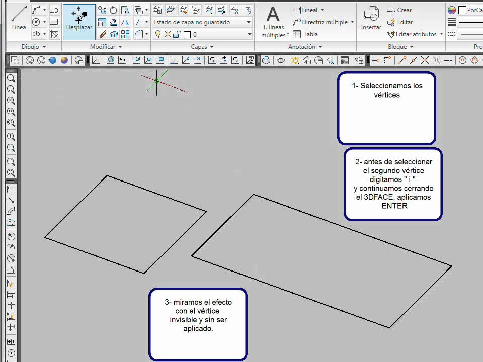 AutoCAD 2010 3dface 3dcara - YouTube