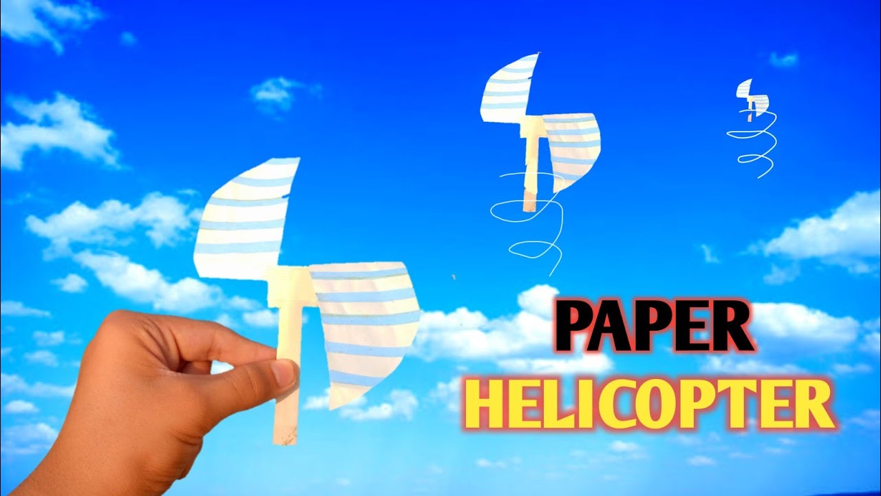 How to make paper helicopter | Best paper spinning toy | Paper ...