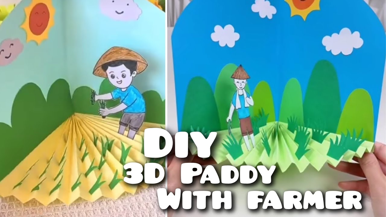 DIY 3D paddy with paper /Paper craft / Easy to make#viralvideo # ...