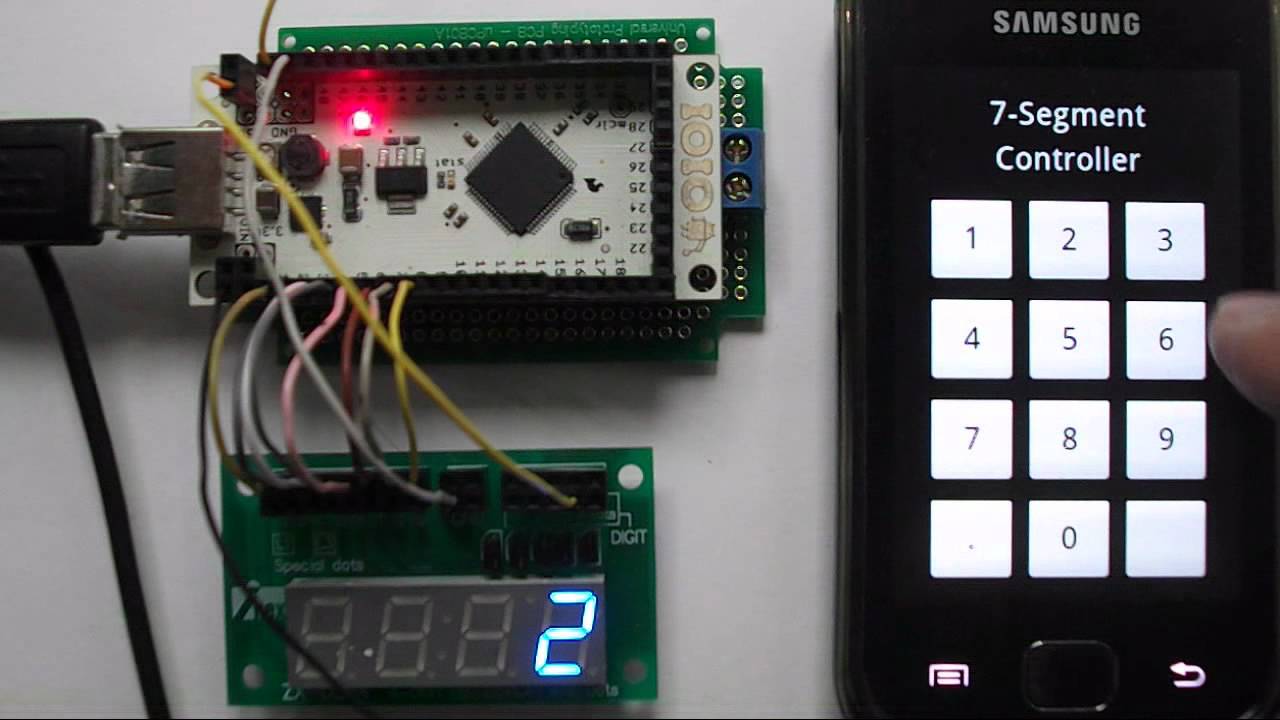 [IOIO Board] 7-Segment Simple - YouTube
