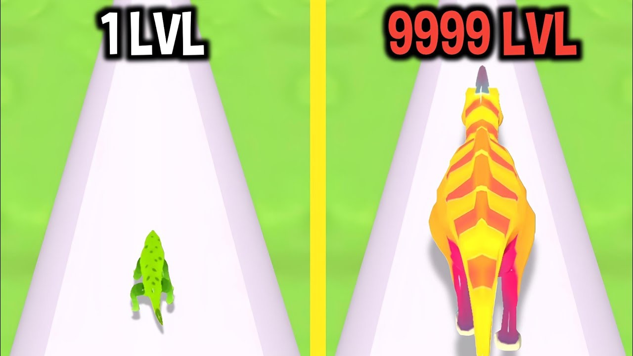 MAX LEVEL in Dinosaur Run: Dino Evolution Game - YouTube