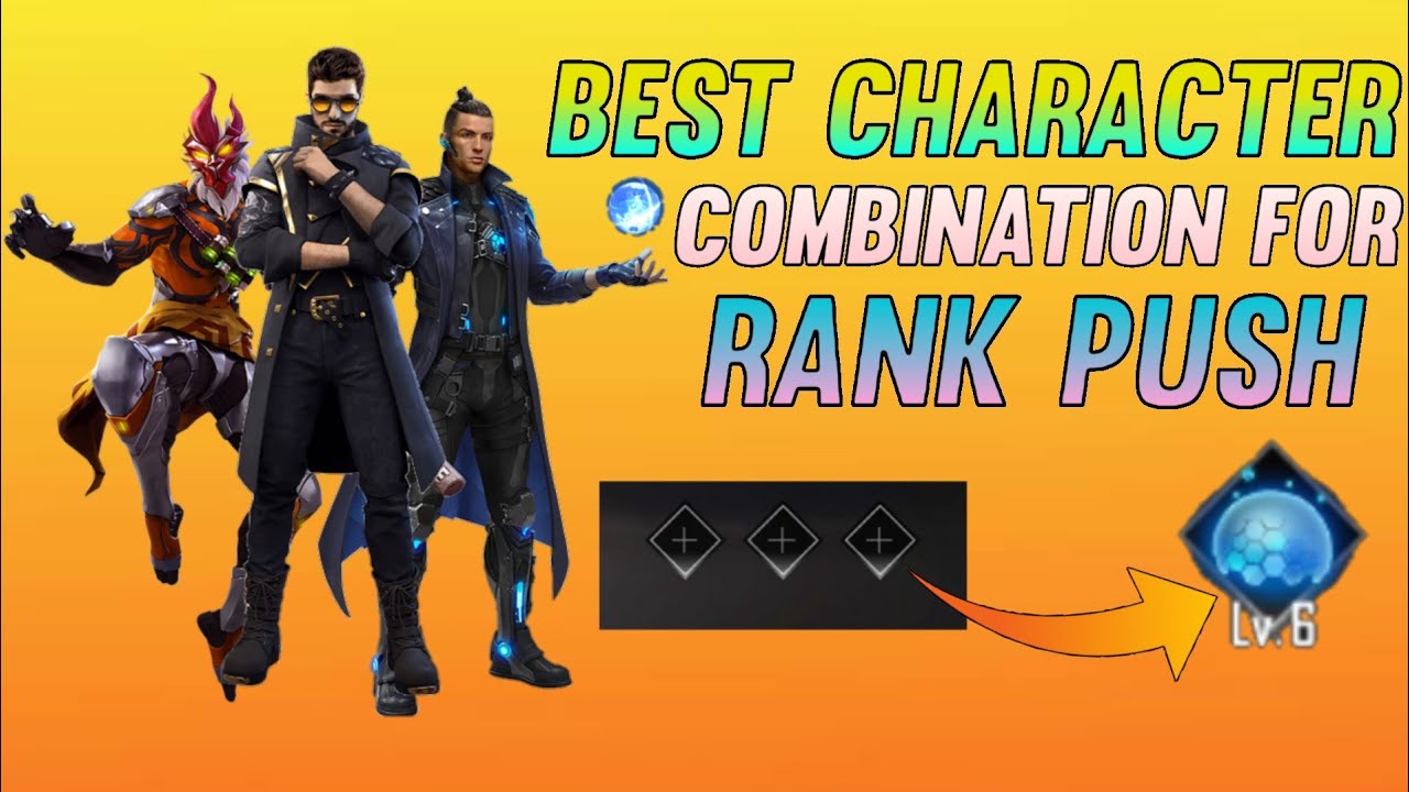 BEST CHARACTER COMBINATION FOR RANK PUSH IN FREE FIRE | SOLO RANK PUSH ...