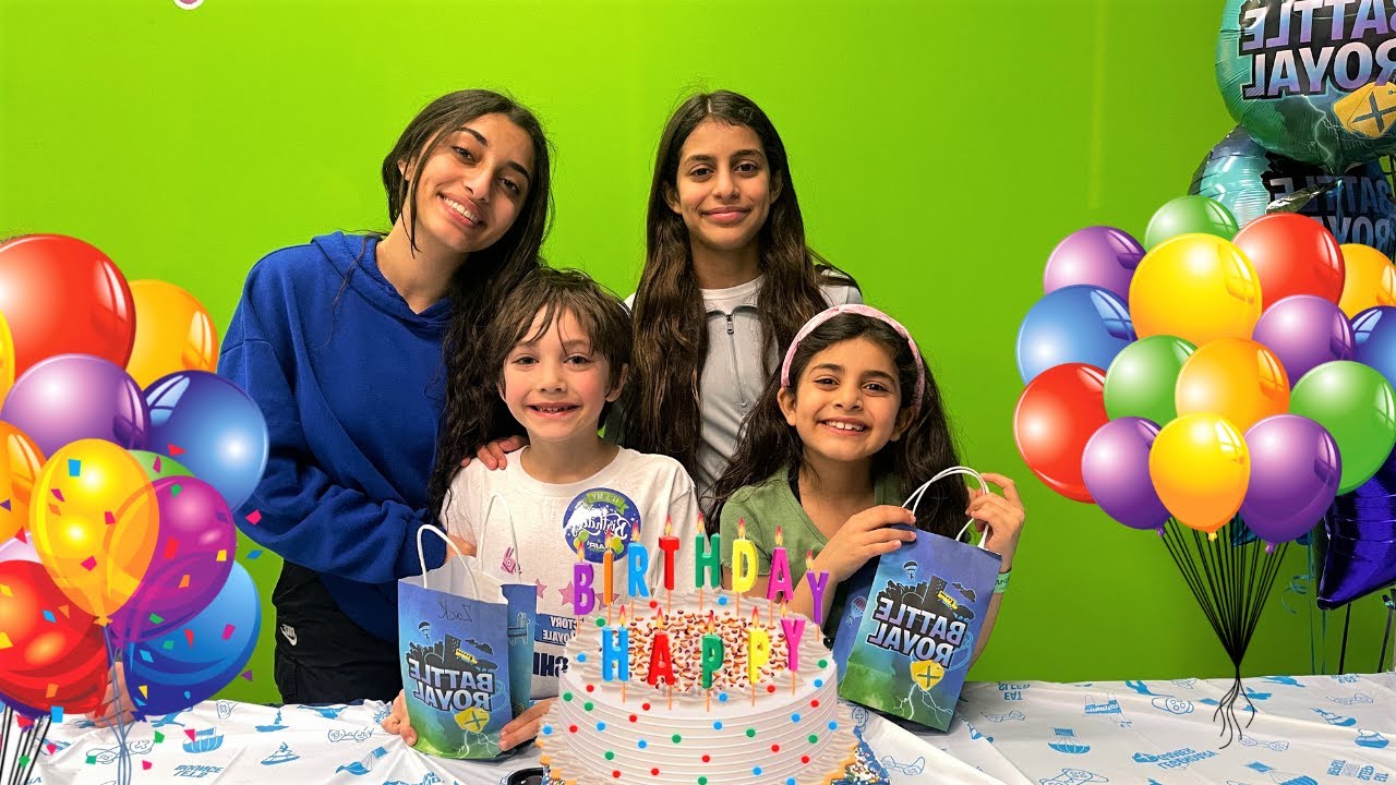 Happy Birthday Cake Surprise Party with Deema and Sally - YouTube