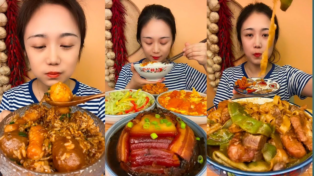ASMR CHINESE FOOD MUKBANG EATING SHOW 소리좋은 여러가지 음식 먹음이 팅쇼 리얼 사운드 กิน ...