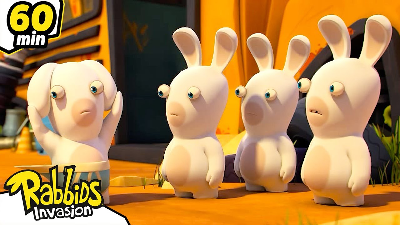 ¡Los Rabbids son invisibles! | Compilación 1h | Rabbids La Invasión ...