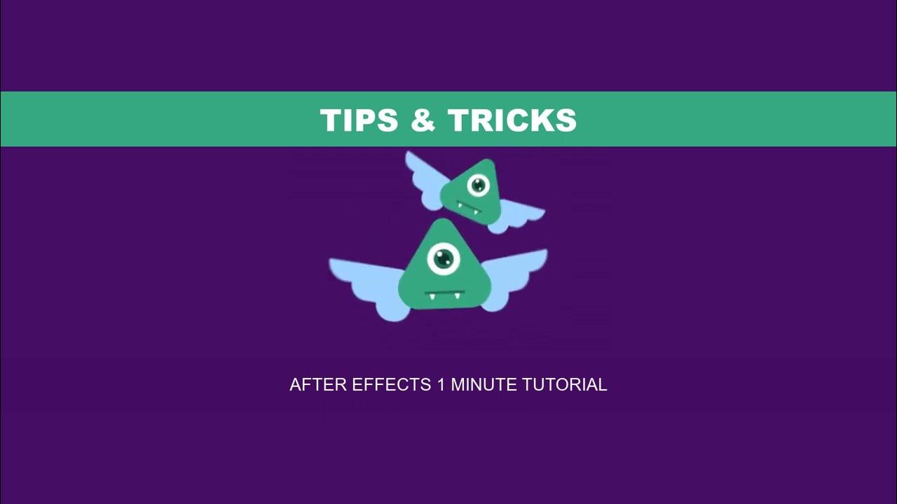 after effects 1 minute tutorial tips and tricks Wings Character Animation Adobe After Effects ...
