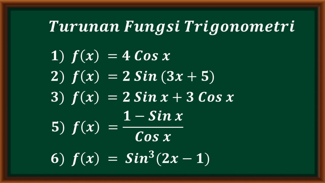 Turunan Fungsi Trigonometri YouTube Turunan Fungsi Trigonometri YouTube