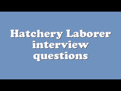 Hatchery Laborer interview questions - YouTube