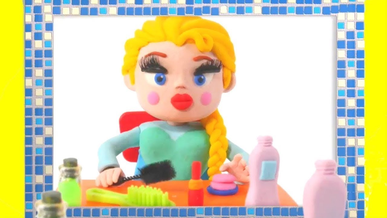PRINCESS NEW MAKE UP SET PLAY DOH CARTOONS FOR KIDS - YouTube