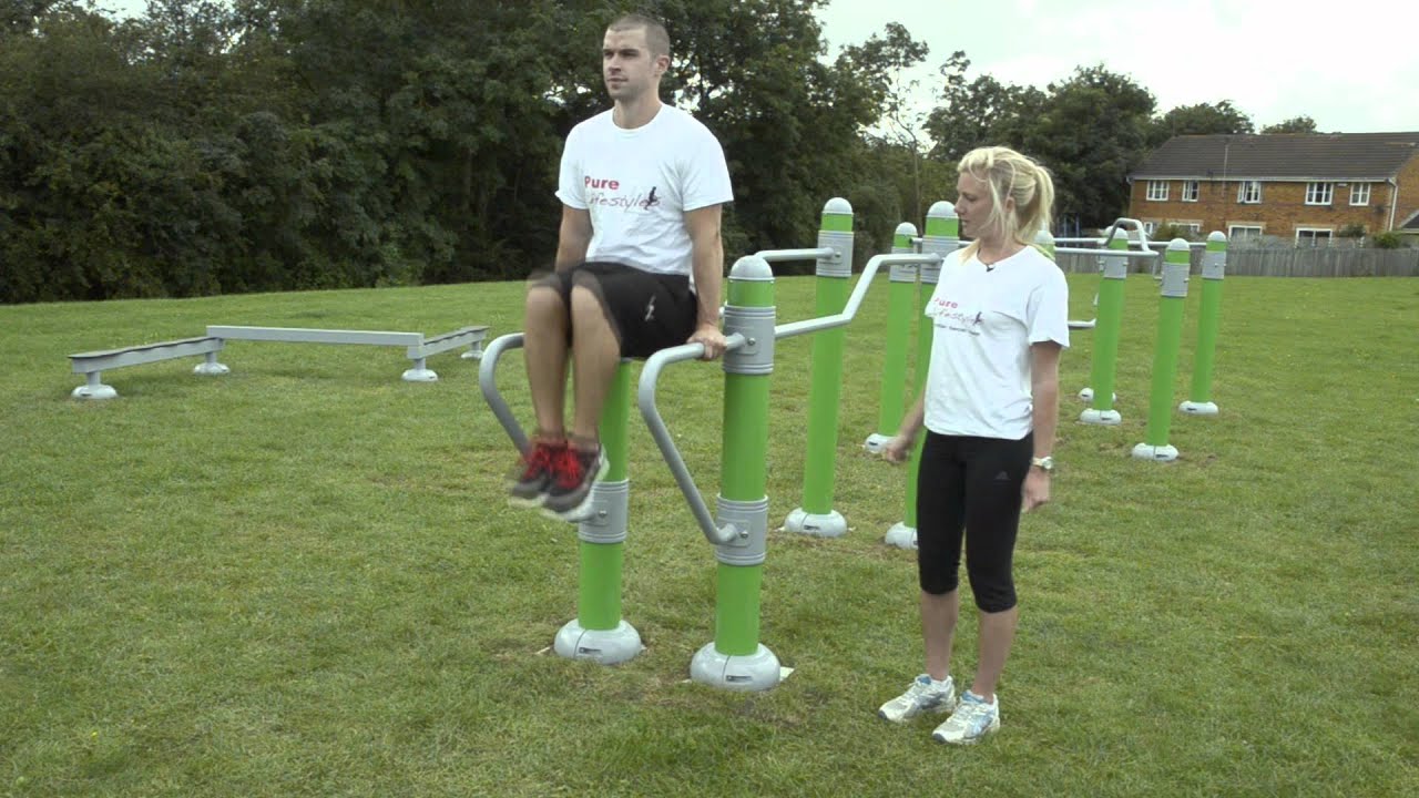 Outdoor Gym Equipment - FLZ Parallel Bars - YouTube