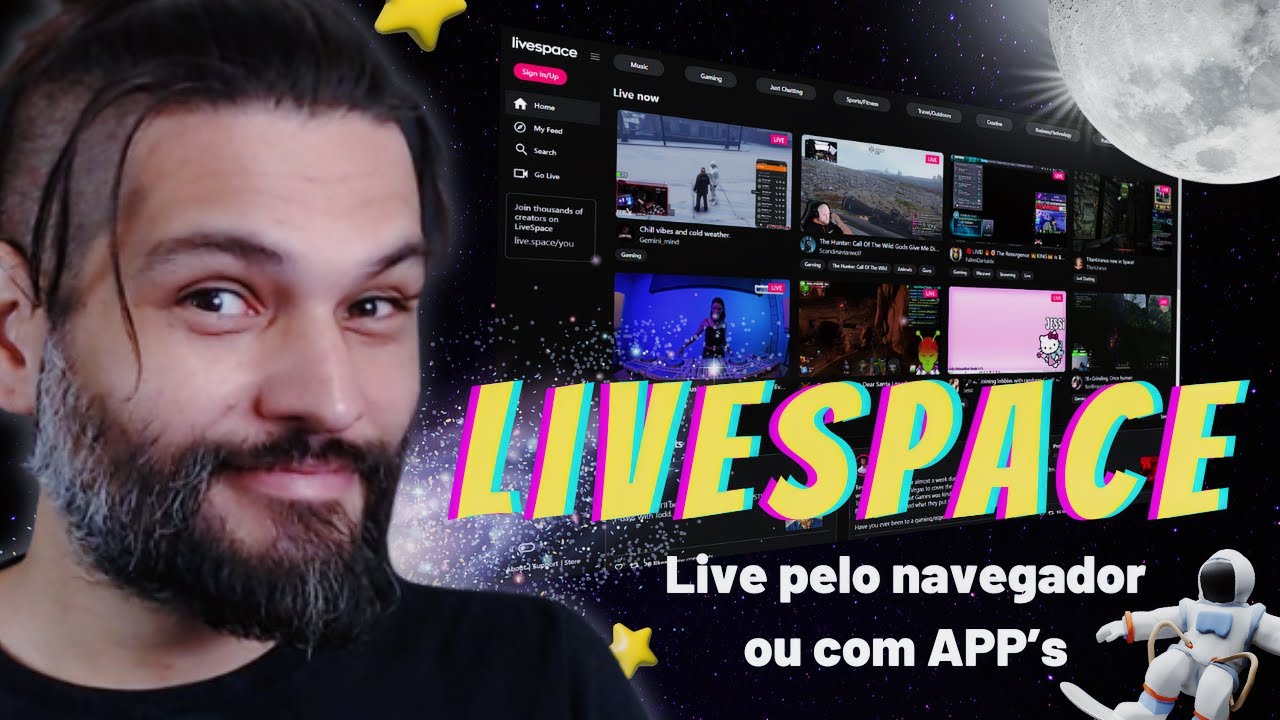 O que é a LiveSpace? Live pelo NAVEGADOR ou com APP's + Sub 85% + Redes ...