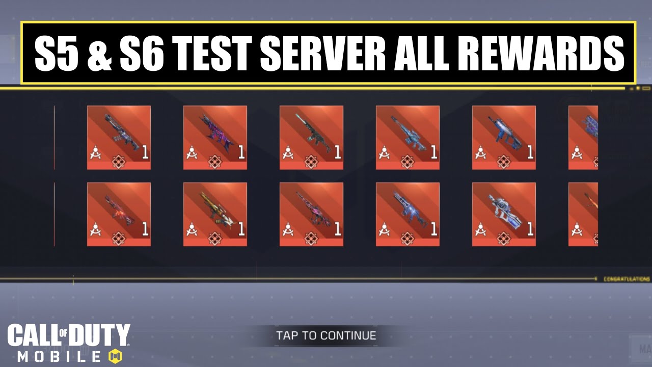 *NEW* Codm Test Server Season 5 And Season 6 Rewards - YouTube