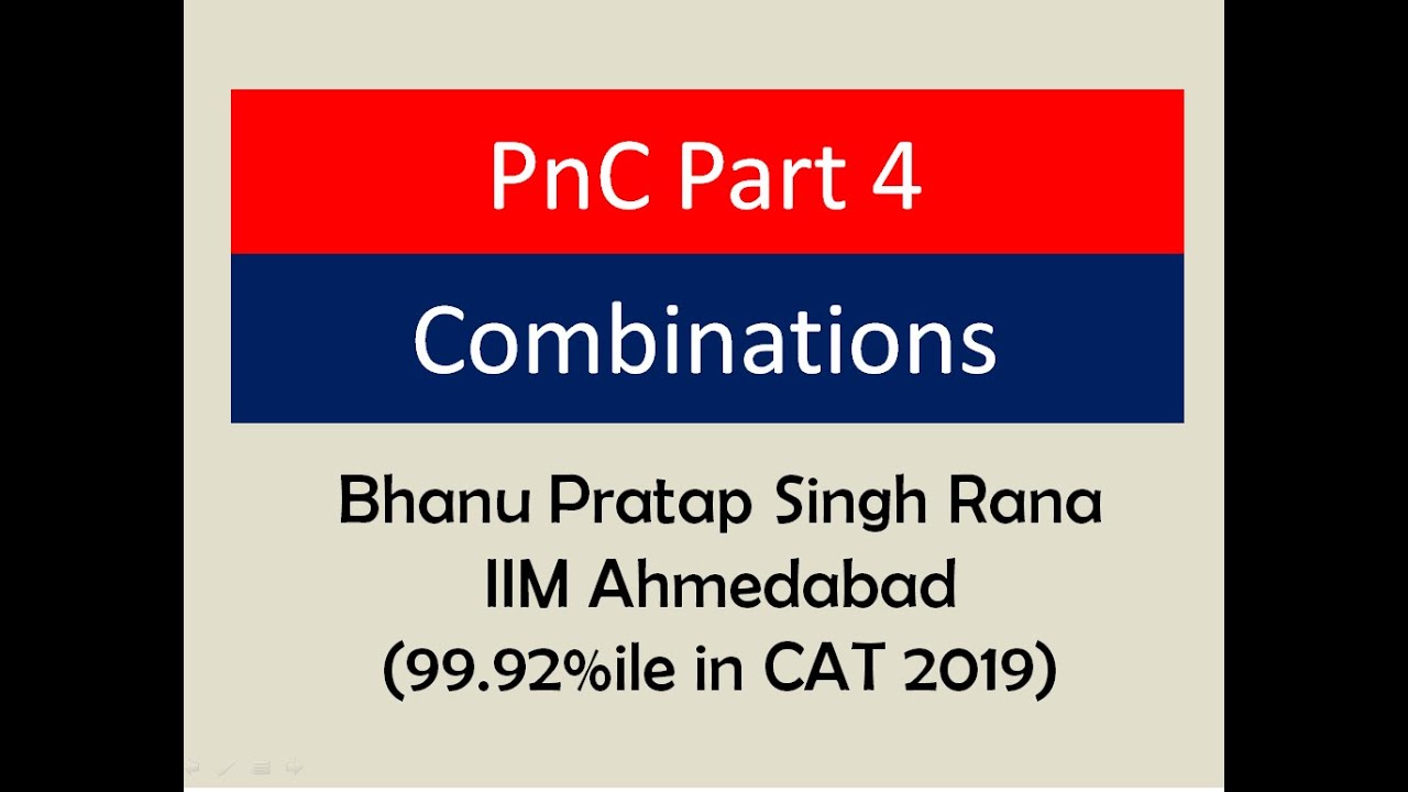 PnC Part 4 - Combinations - YouTube