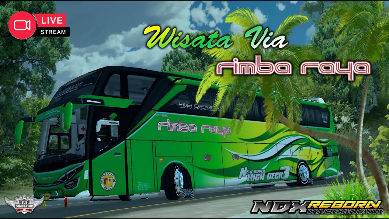 Rimba Raya Bus Wisata || Convoy Speed Ori || #bussid #live - YouTube