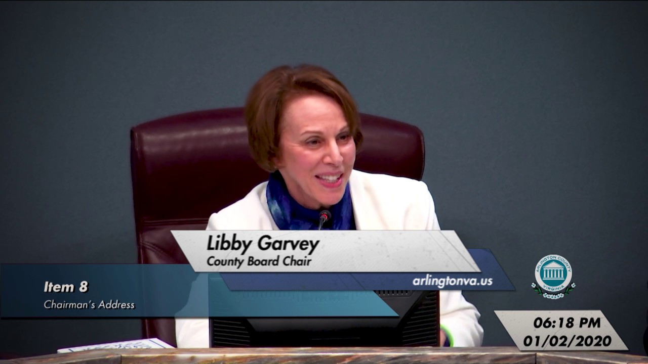 Arlington County Board Chair Libby Garvey's New Year's Remarks - YouTube