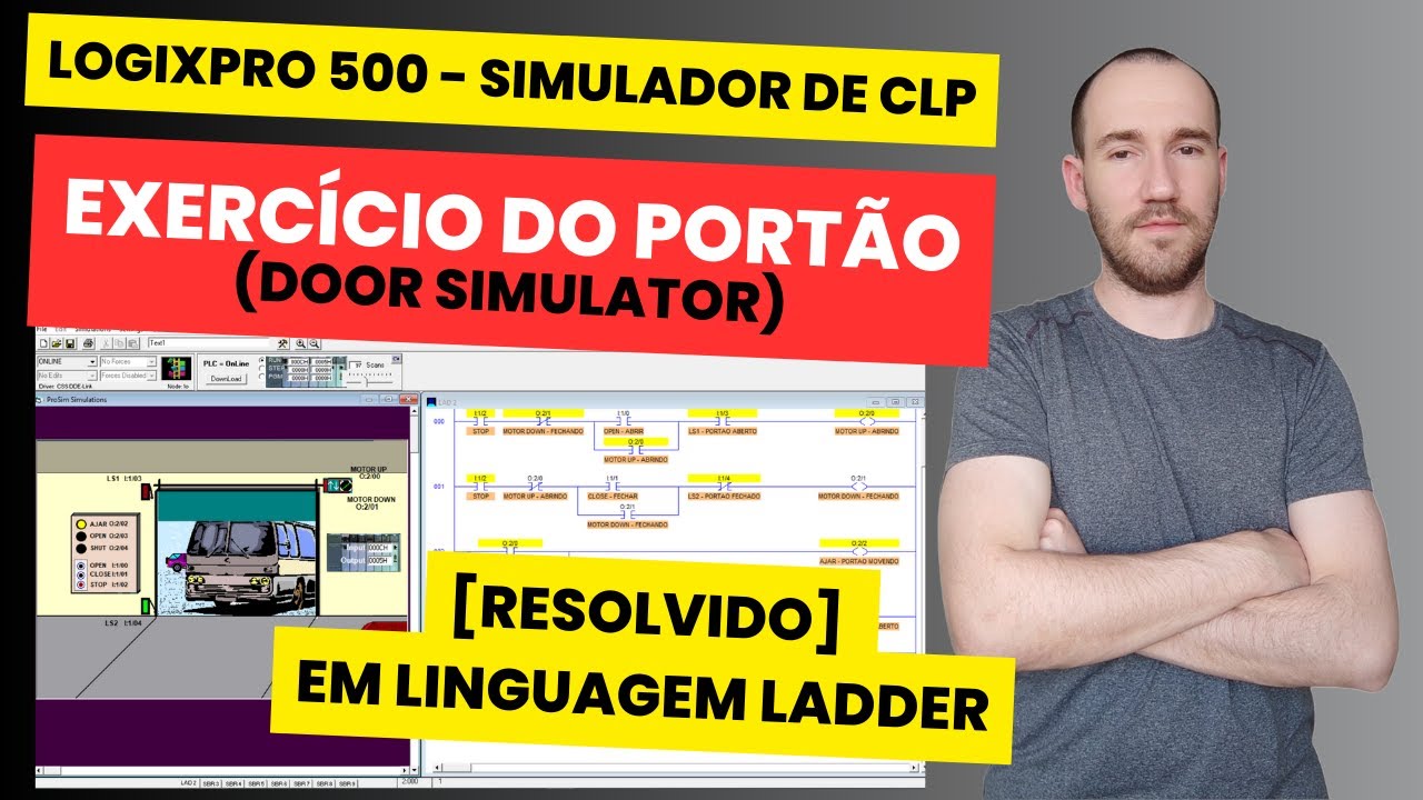 🌟💻 CLP - Programação em Ladder no LogixPro 500 - Exercício do Portão ...