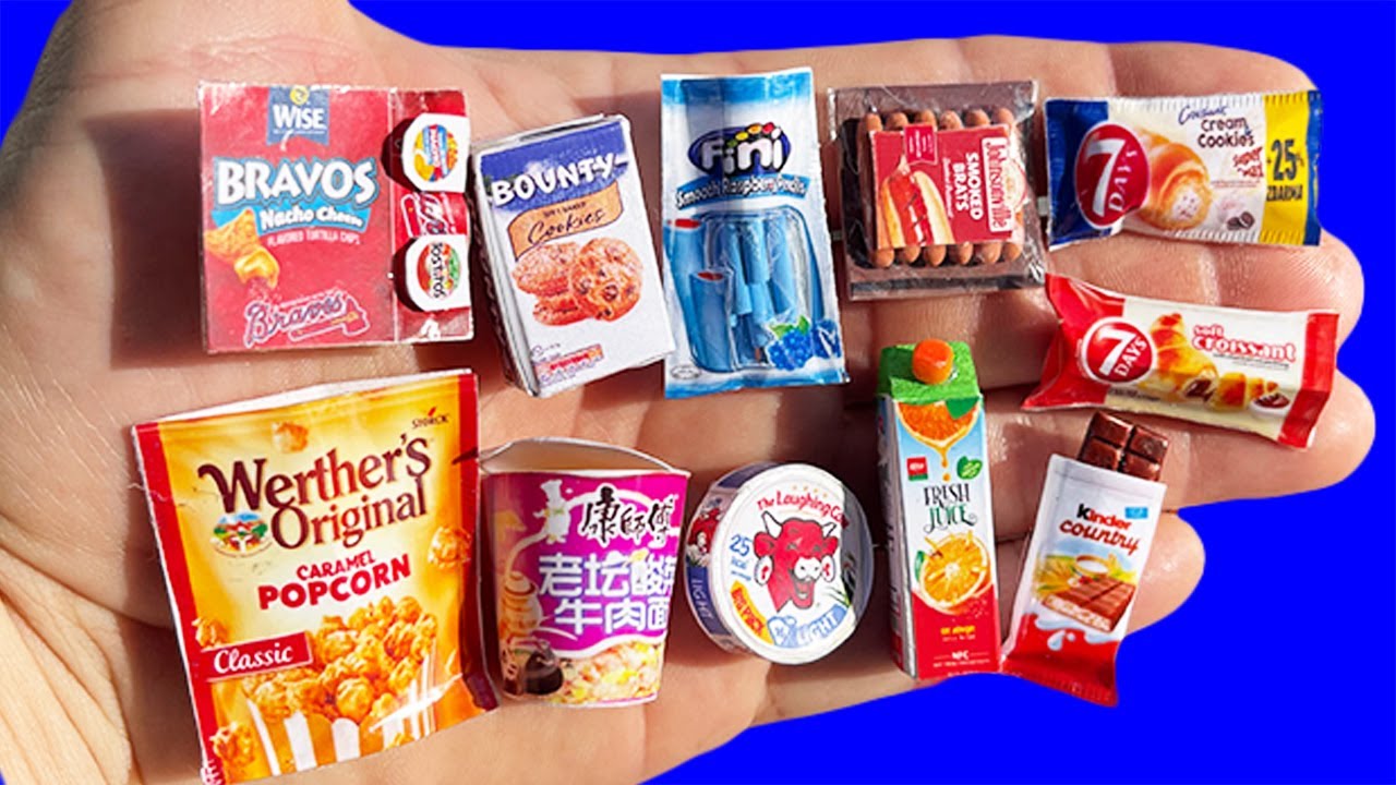 33 DIY MINIATURE FOOD REALISTIC HACKS AND CRAFTS FOR BARBIE DOLLHOUSE ...