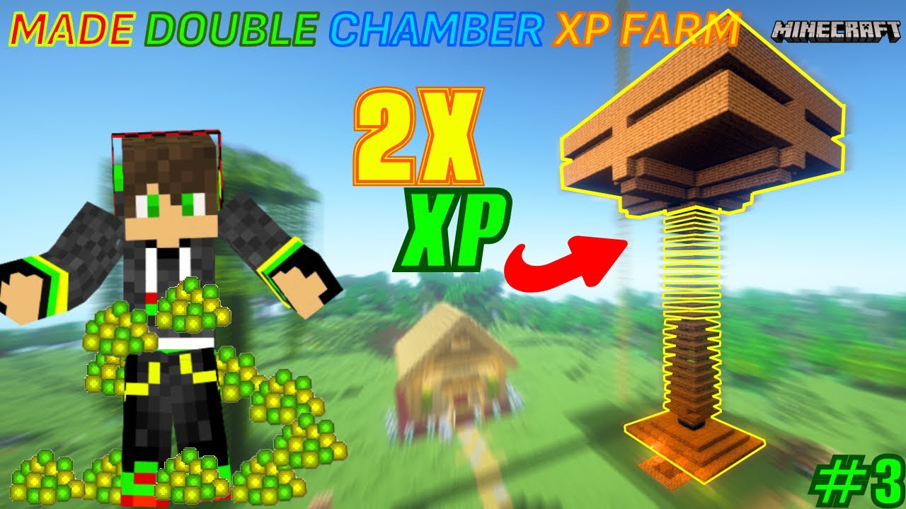 I MADE DOUBLE CHAMBERED XP FARM IN MY MINECRAFT WORLD | MINECRAFT ...