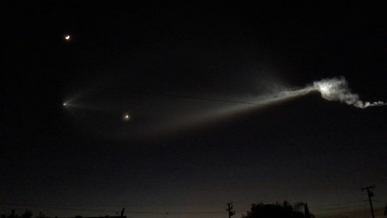 SpaceX rocket launch trail seen from my house in Whittier, California on December 22, 2017 - YouTube