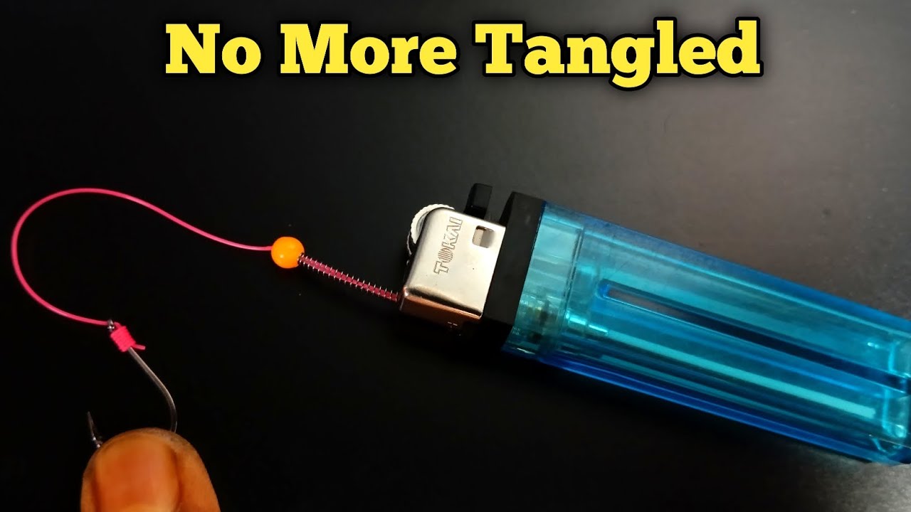 Fishing hacks : No More tangled bottom fishing rig - YouTube