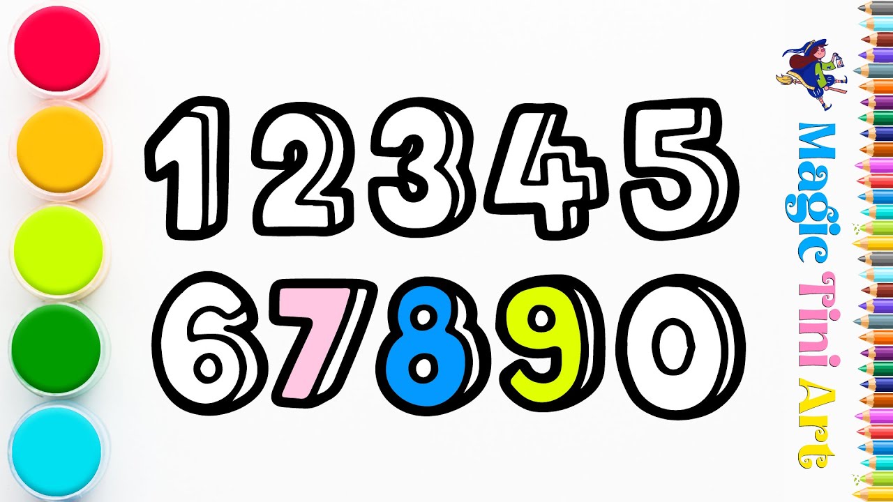 How to Draw a Digits | Step by Step - YouTube