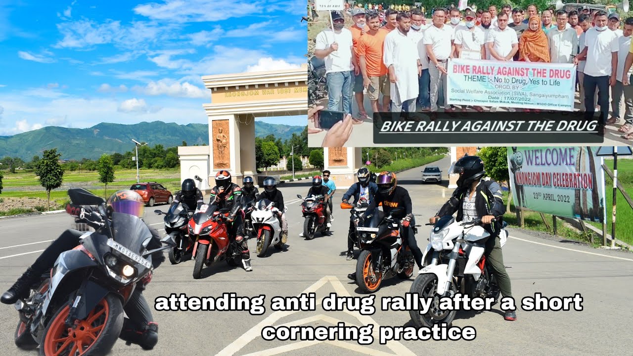 BOH attending anti drug rally at my village after a short cornering ...