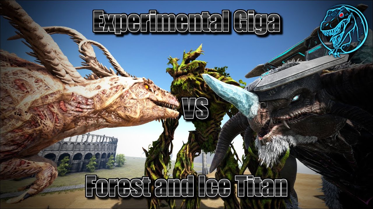Experimental Giga vs. Forest & Ice Titan | ARK Dino Battle 🦎 - YouTube