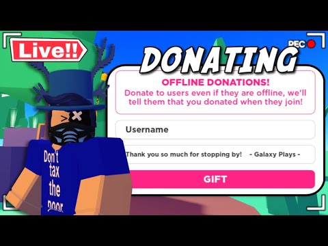 LIVE Donating Thousands of Robux to Viewers REAL - YouTube