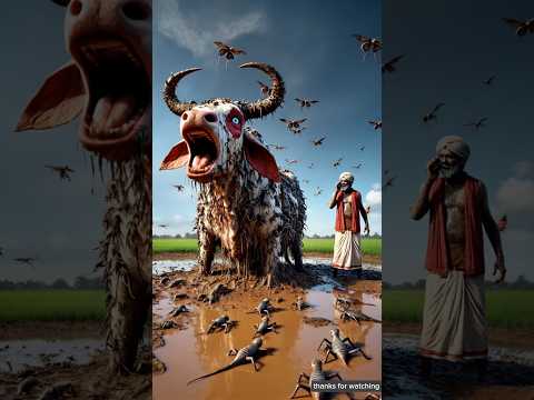 The cow covered in millions of lizards 😭 the farmer was frightened , #ai #rescue #trending #cow