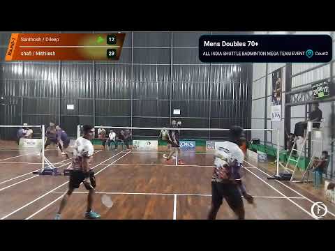 ALL INDIA SHUTTLE BADMINTON MEGA TEAM EVENT - MD 70+ (Round-1) - YouTube