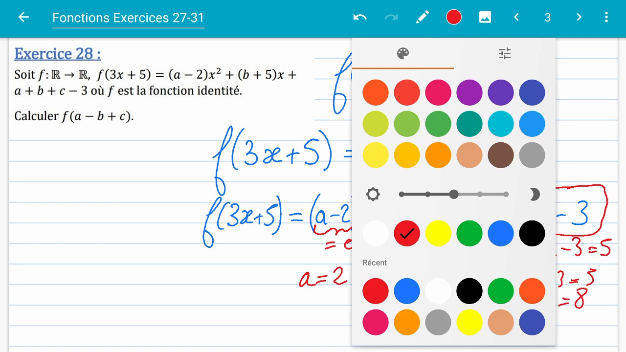 [ Fonctions ] Exercice 2 Utiliser la fonction identité, constante et ...
