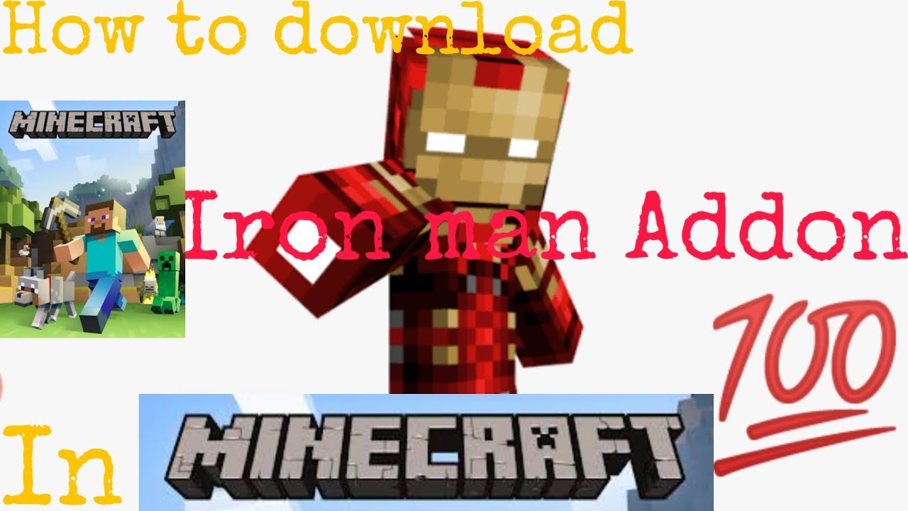 How to download iron man add-on in minecraft android - YouTube