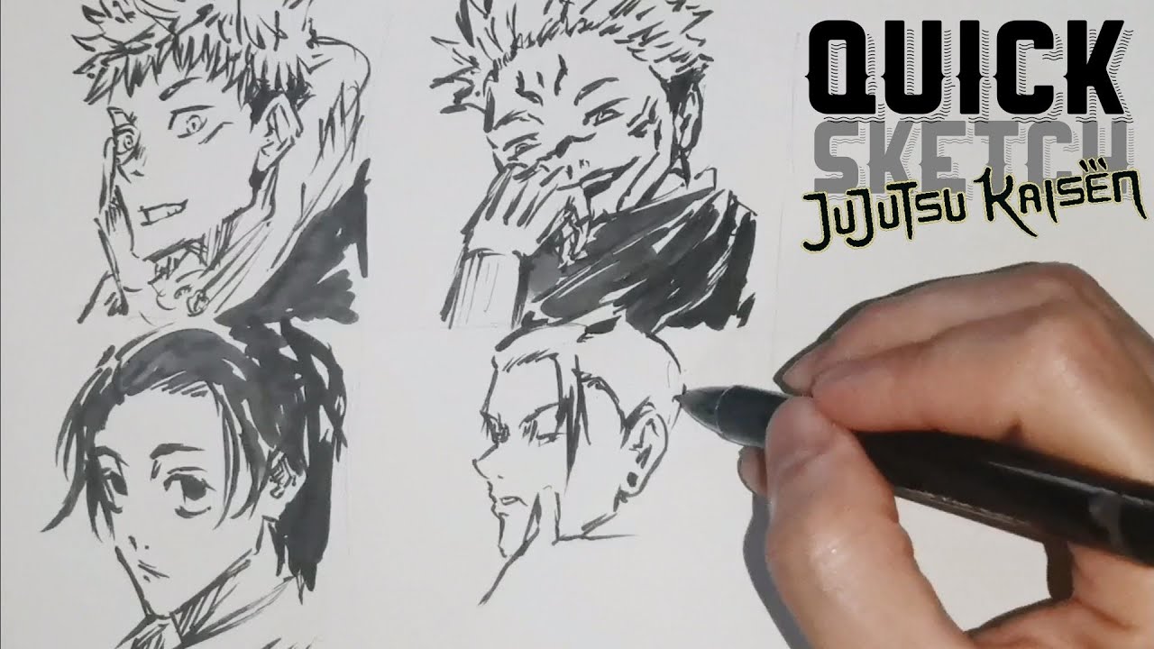 [UNCUT] Drawing my Favorite Characters from Jujutsu Kaisen - YouTube