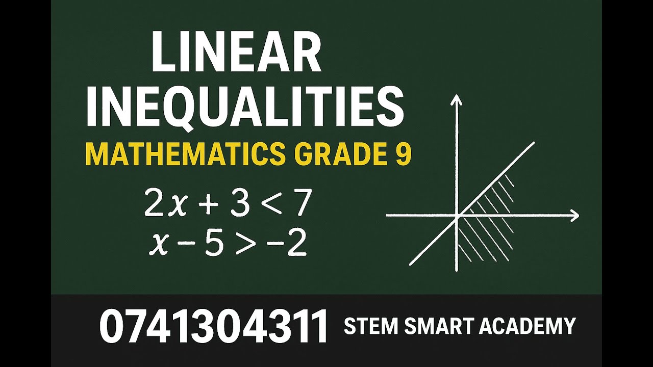 LINEAR INEQUALITIES - MATHEMATICS GRADE 9 - YouTube