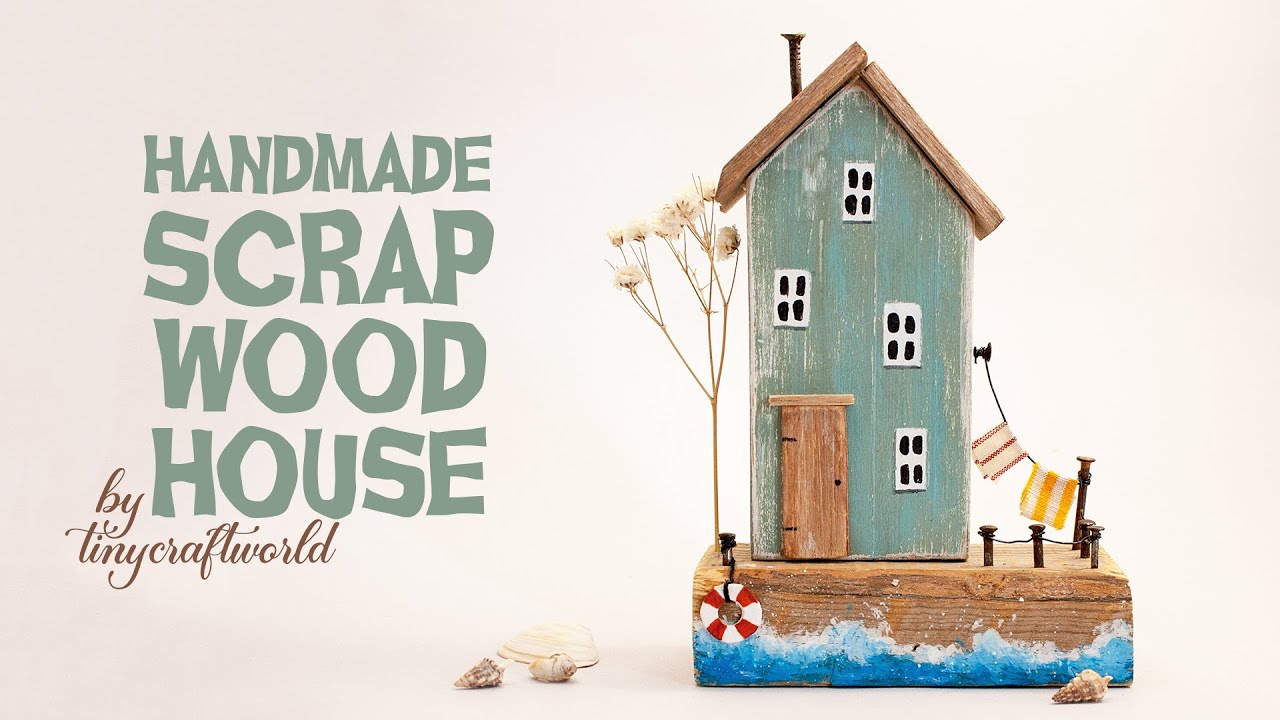 Nautical Lonely scrap wood Seaside house (handmade house decoration ...