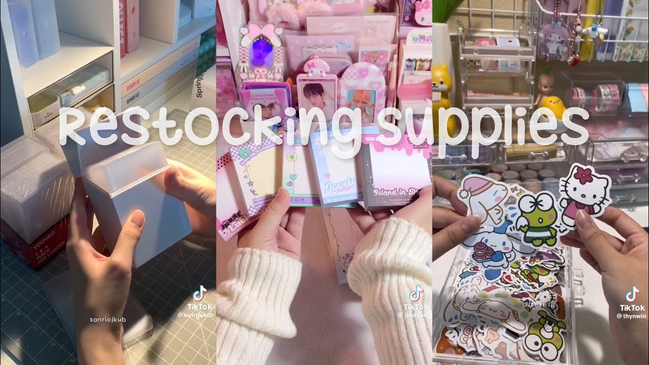 restocking supplies kpop ver [asmr] 🦢 | luvwonnie - YouTube