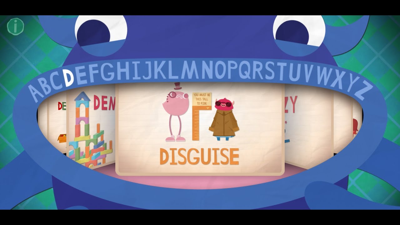 Letter D - DISGUISE | Endless Alphabet A to Z - Originator Games - YouTube