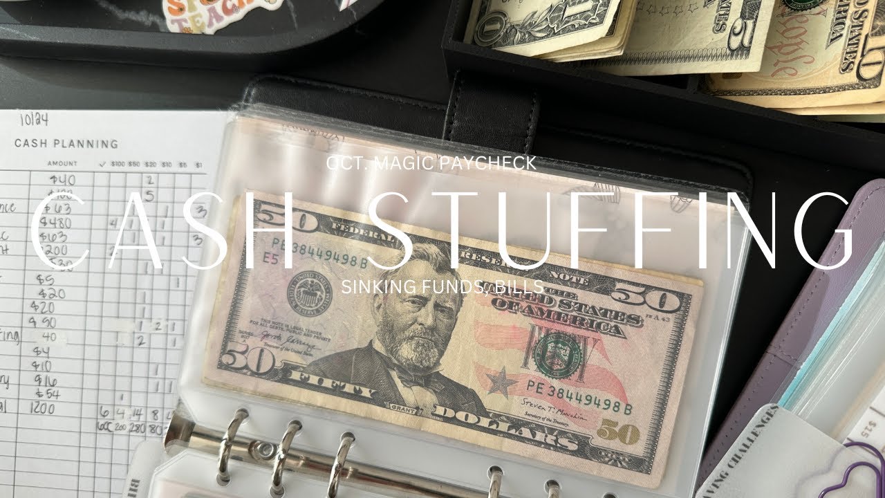 Oct. No. 5 cash stuffing | full time paycheck - YouTube