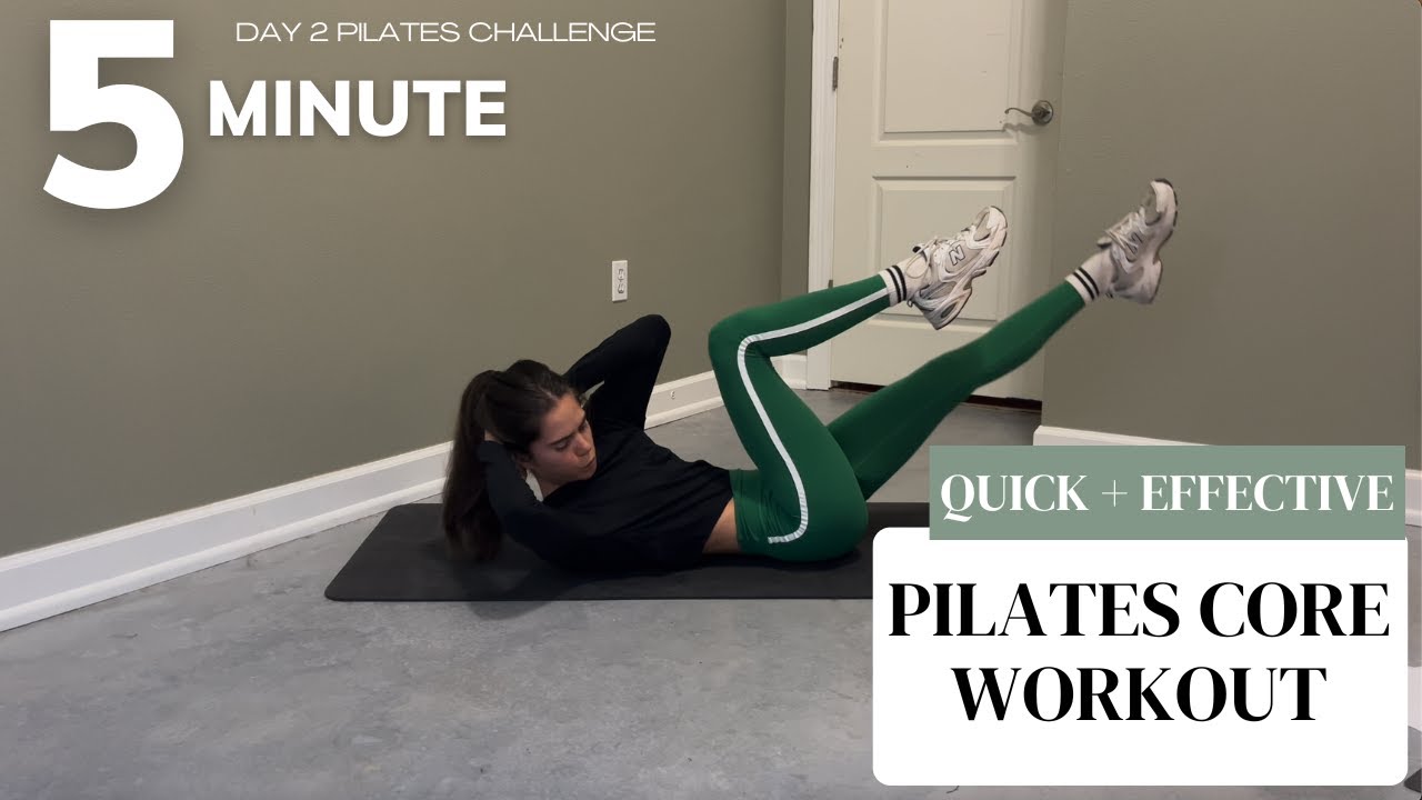 5 min Total Core Pilates Workout/ 8 day January Pilates Challenge/ no ...