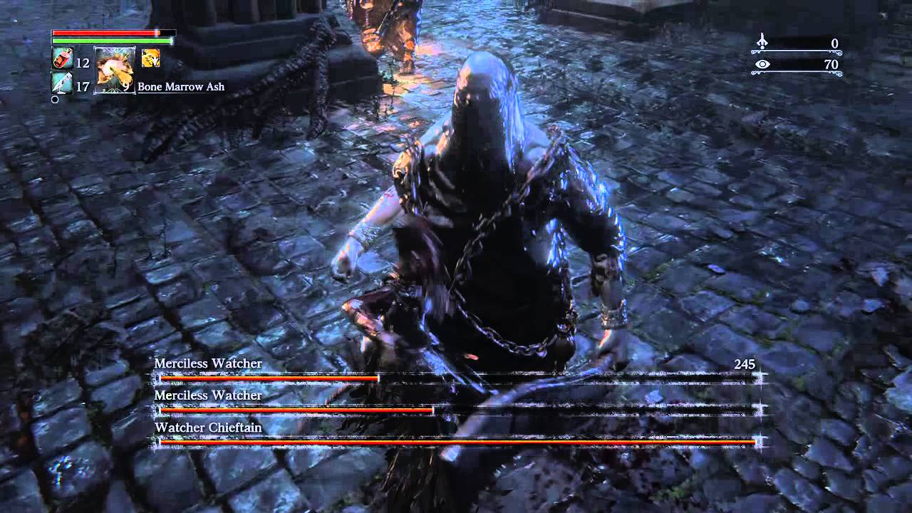 Bloodborne - Merciless Watcher (C/F/R Pthumeru Ihyll Layer 2) - YouTube