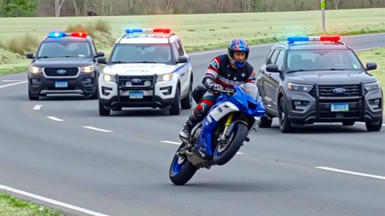 When Police Chase IDIOTS on Motorcycles Caught on Camera! - YouTube