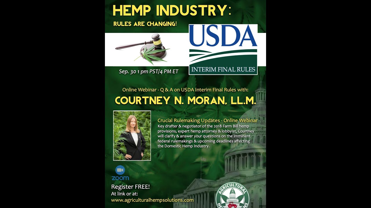 Sep 30 Webinar - Understanding the USDA's Interim Final Rules 2020 ...