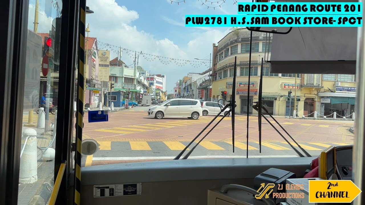 【Rapid Penang Route 201】Scania K250UB Bus PLW2781 ride from H.S. Sam ...