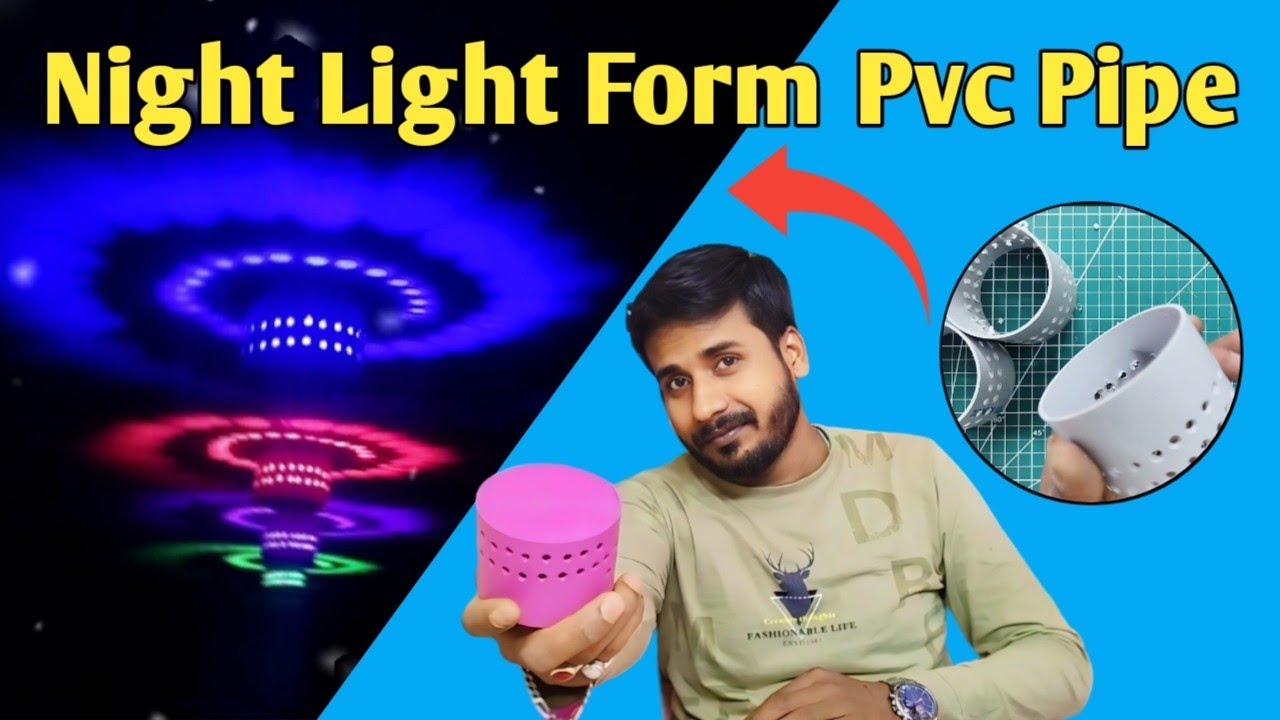 How To Make A Night Light Form Pvc Pipe At Home|Pvc Haks|Pvc Pipe Wall ...