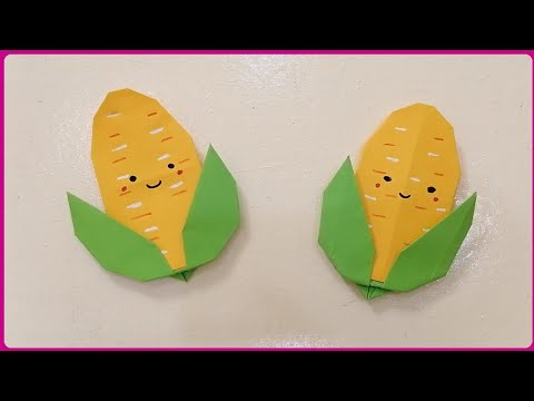 How to make Easy Paper Corn | Paper corn diy | paper craft - YouTube