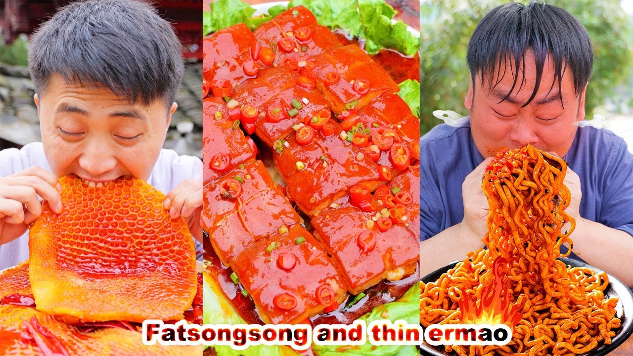 mukbang | How many types of food did Songsong Ermao eat Let's count ...