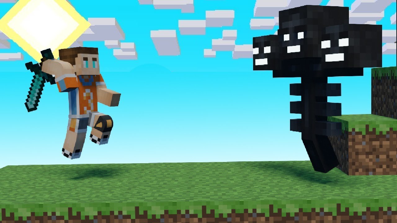 Fighting The Wither In My Minecraft House - YouTube