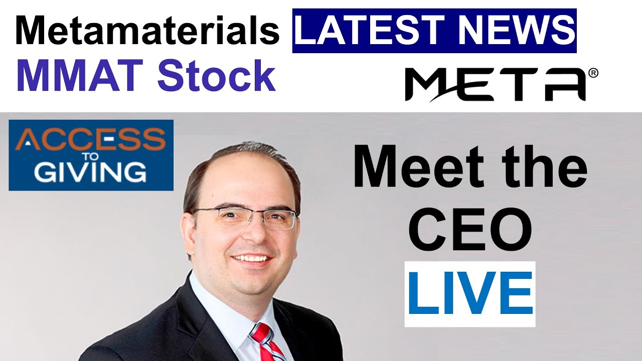 📈 Metamaterial NEWS: Meet CEO George Palikaras LIVE (MMAT Stock ...