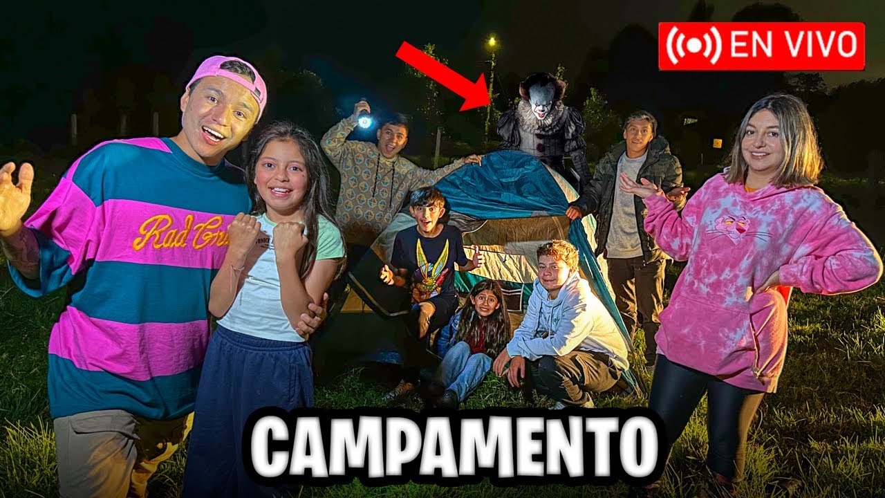 GRAN CAMPAMENTO de TERROR con TODOS MIS AMIGOS ( princesa vale, payaso ...